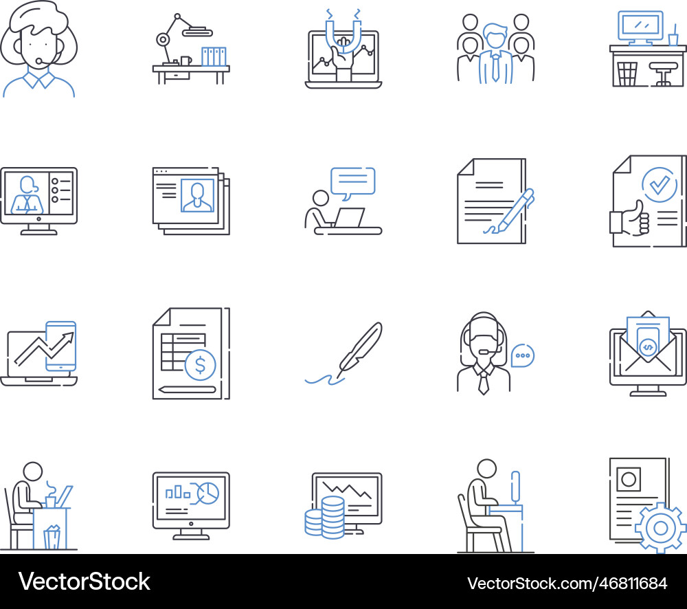 Innovation and invention line icons collection Vector Image