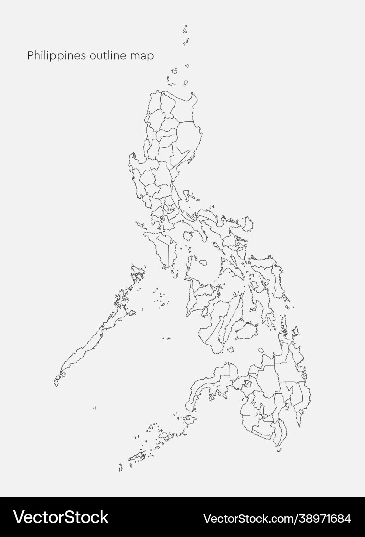 Map country philippines divided on regions Vector Image