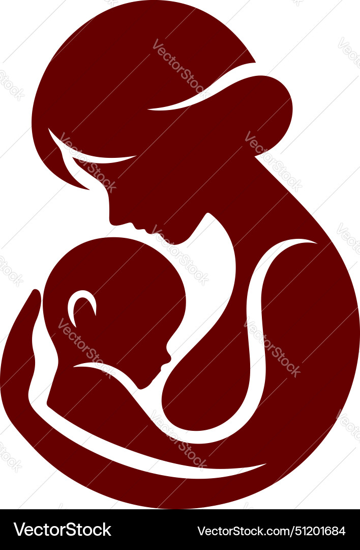Mother and baby Royalty Free Vector Image - VectorStock
