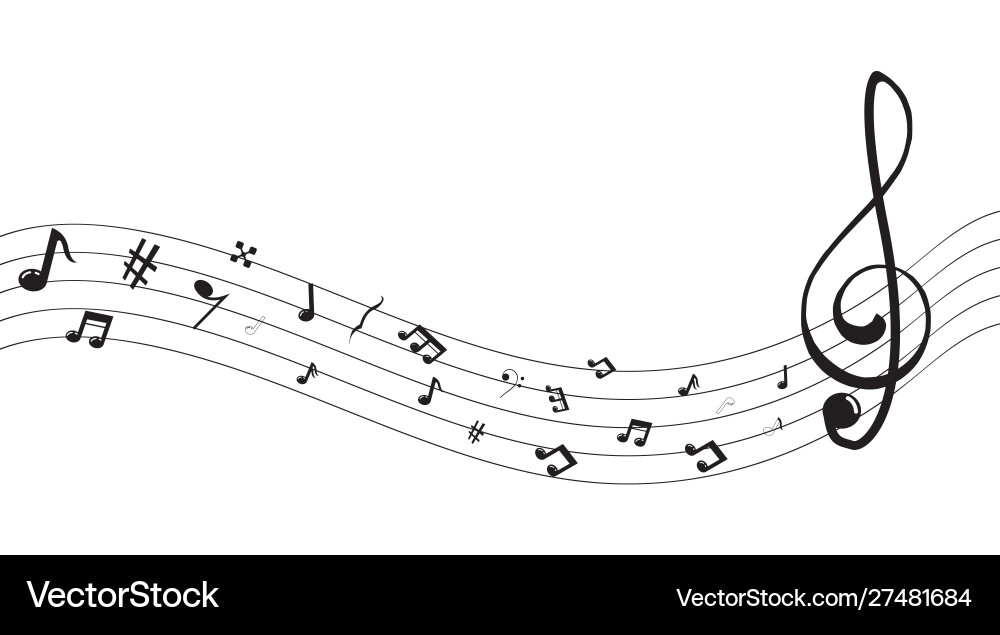 Music scale logo design note sign or symbol Vector Image