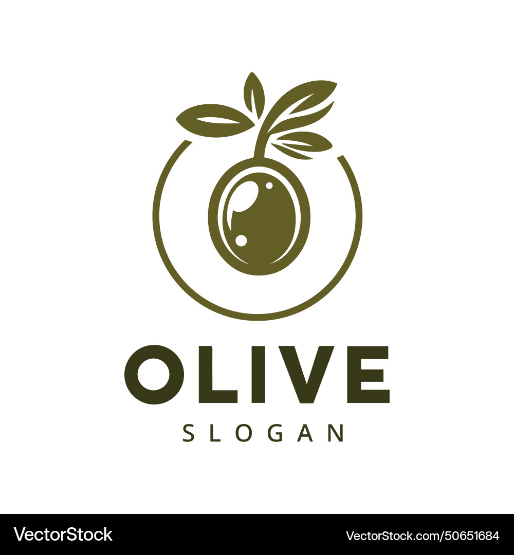 Olive oil logo design template premium Royalty Free Vector