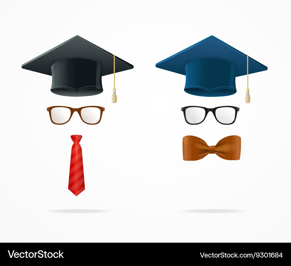 Professor graduated geek sign avatar Royalty Free Vector