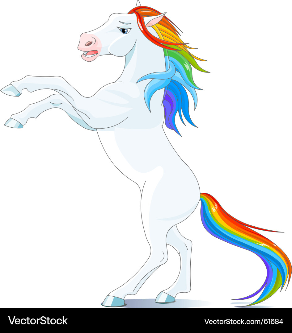 Rainbow horse Royalty Free Vector Image - VectorStock