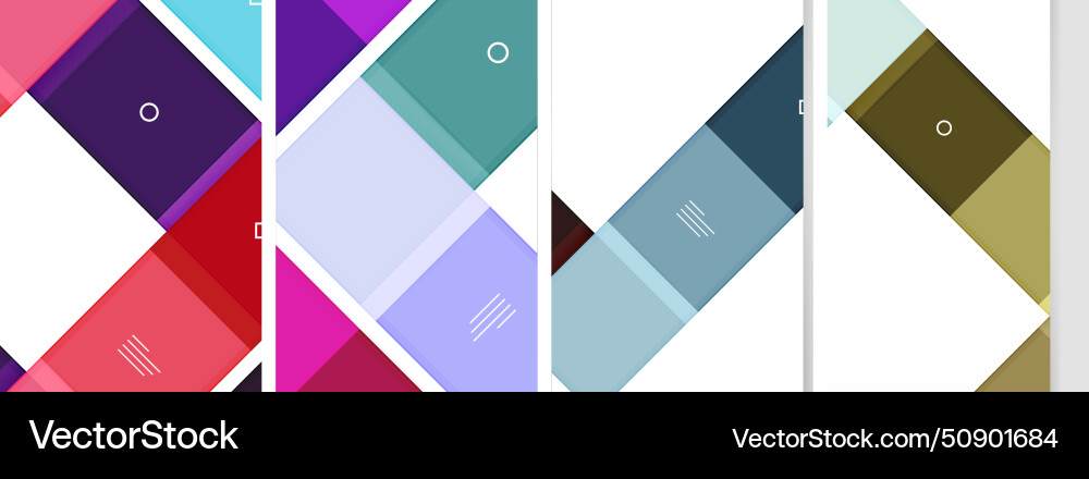 Square abstract poster set Royalty Free Vector Image