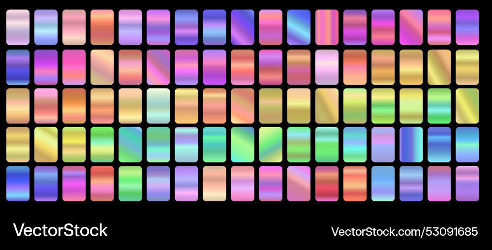 Beautiful bright colorful web swatch gradient set Vector Image