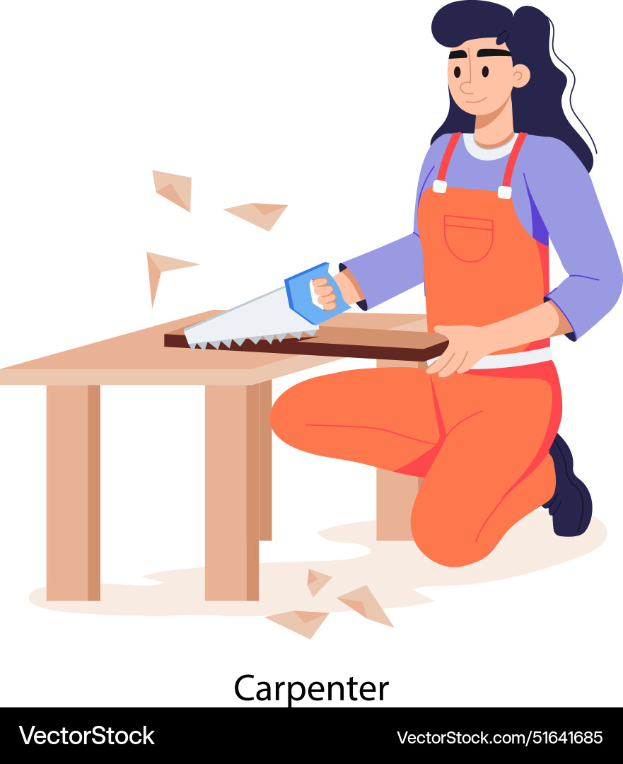 Carpenter Royalty Free Vector Image - VectorStock