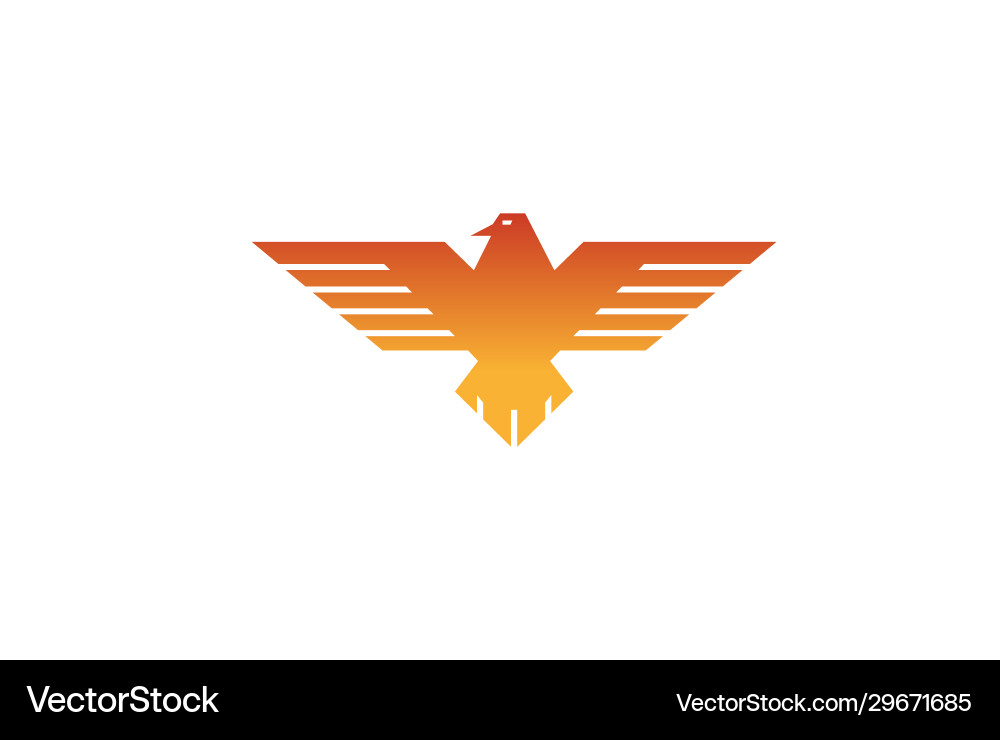 Creative geometric eagle logo Royalty Free Vector Image