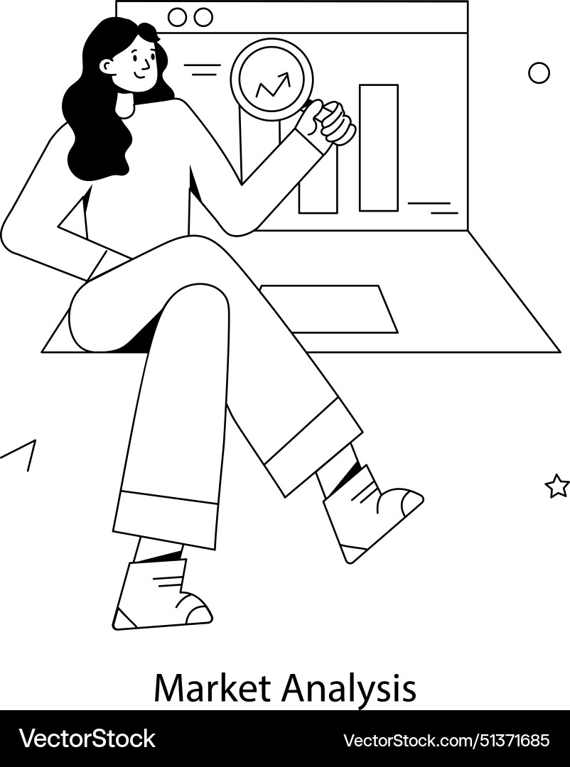 Market analysis Royalty Free Vector Image - VectorStock