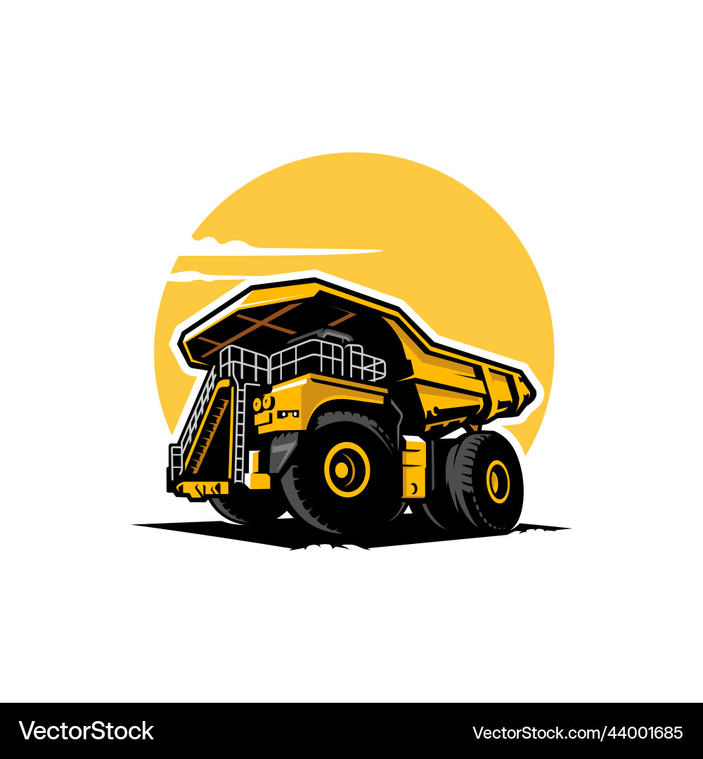 Mining truck logo Royalty Free Vector Image - VectorStock