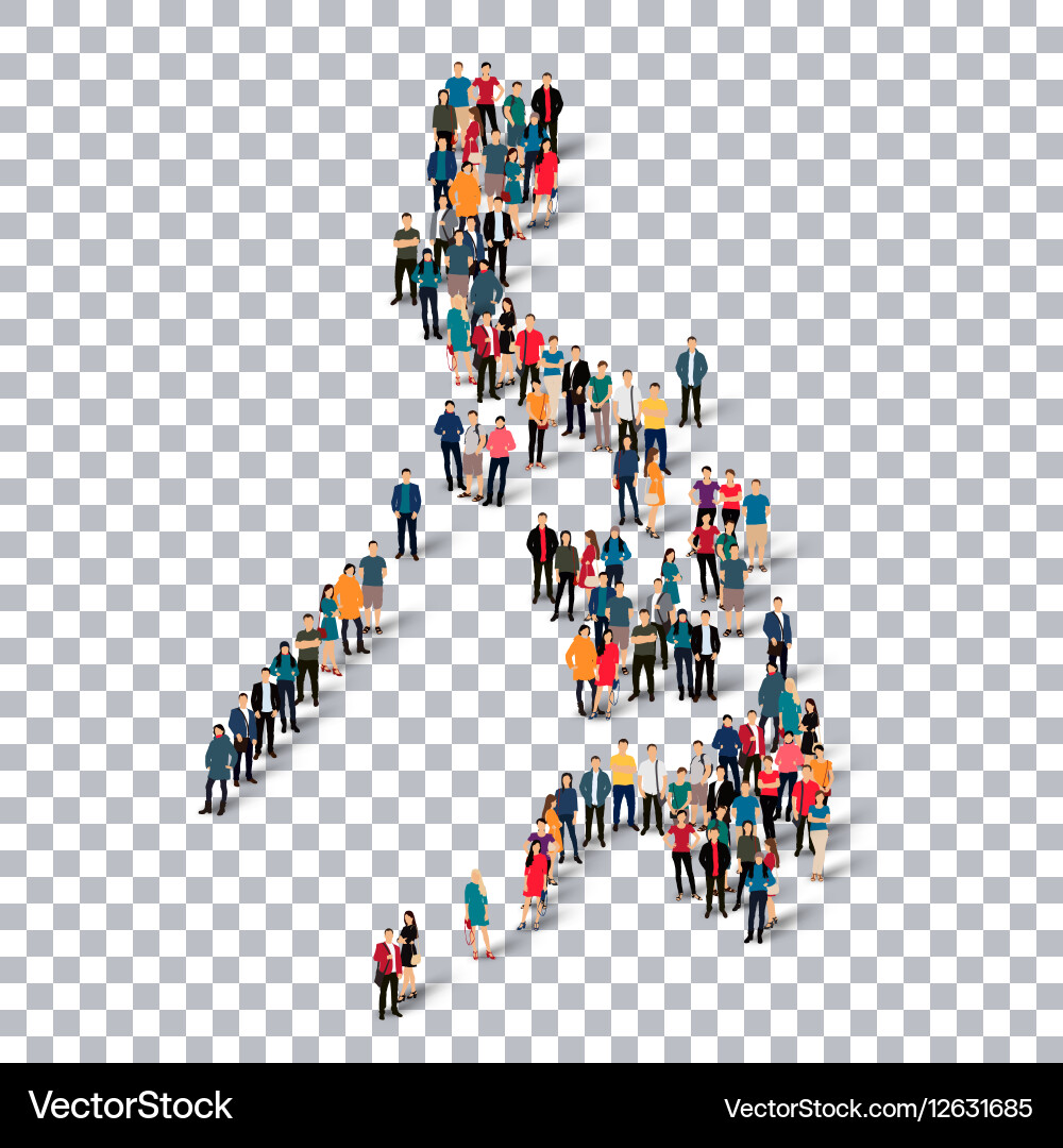 Menschen Karte Land Philippinen Lizenzfreies Vektorbild