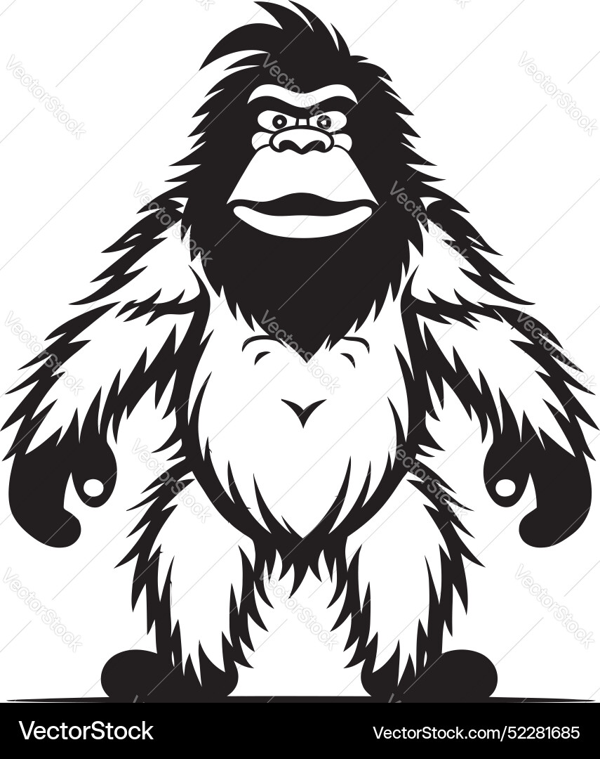 Sasquatch sanctuary mystical bigfoot icon Vector Image