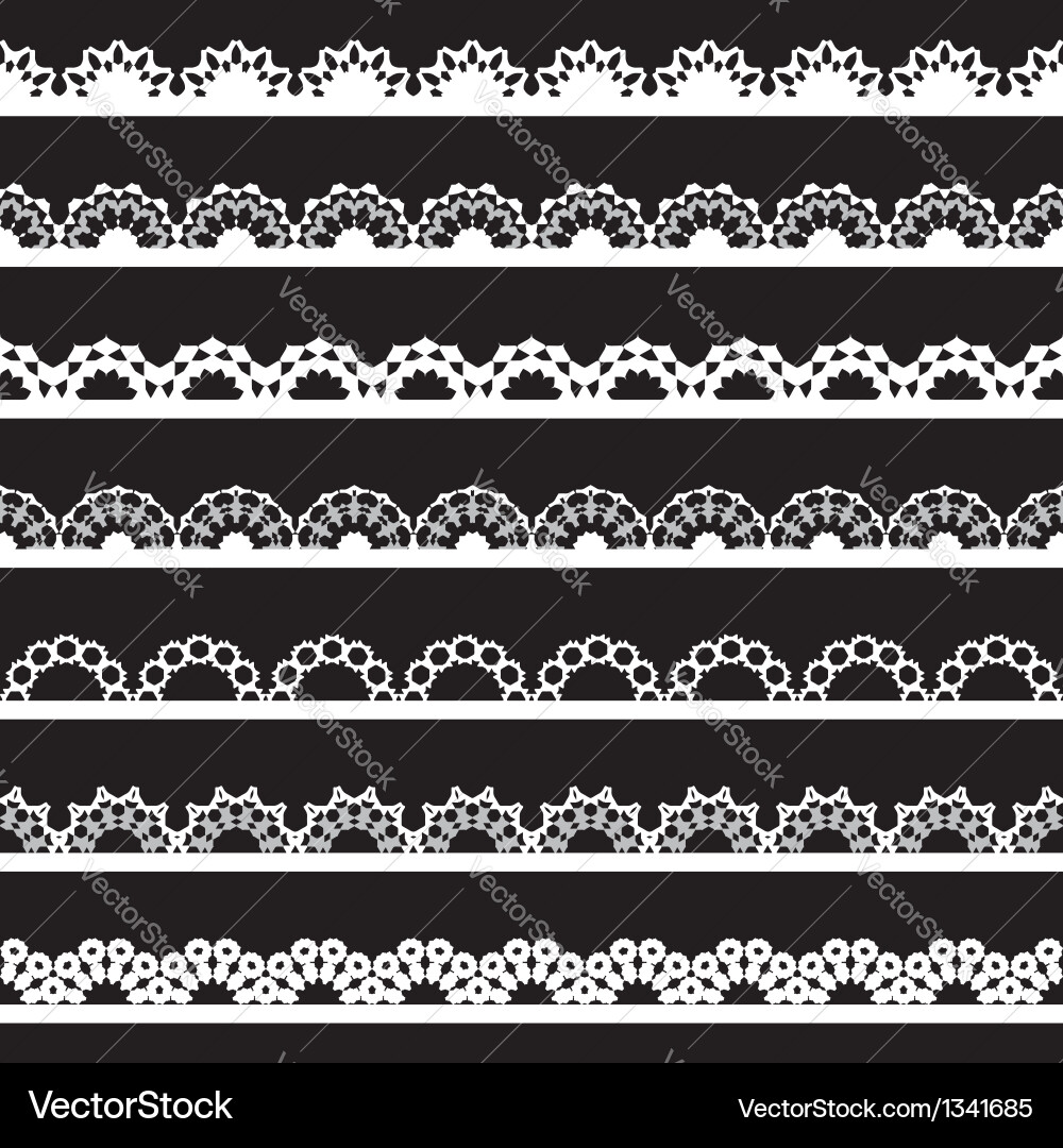 Seamless lace border Royalty Free Vector Image