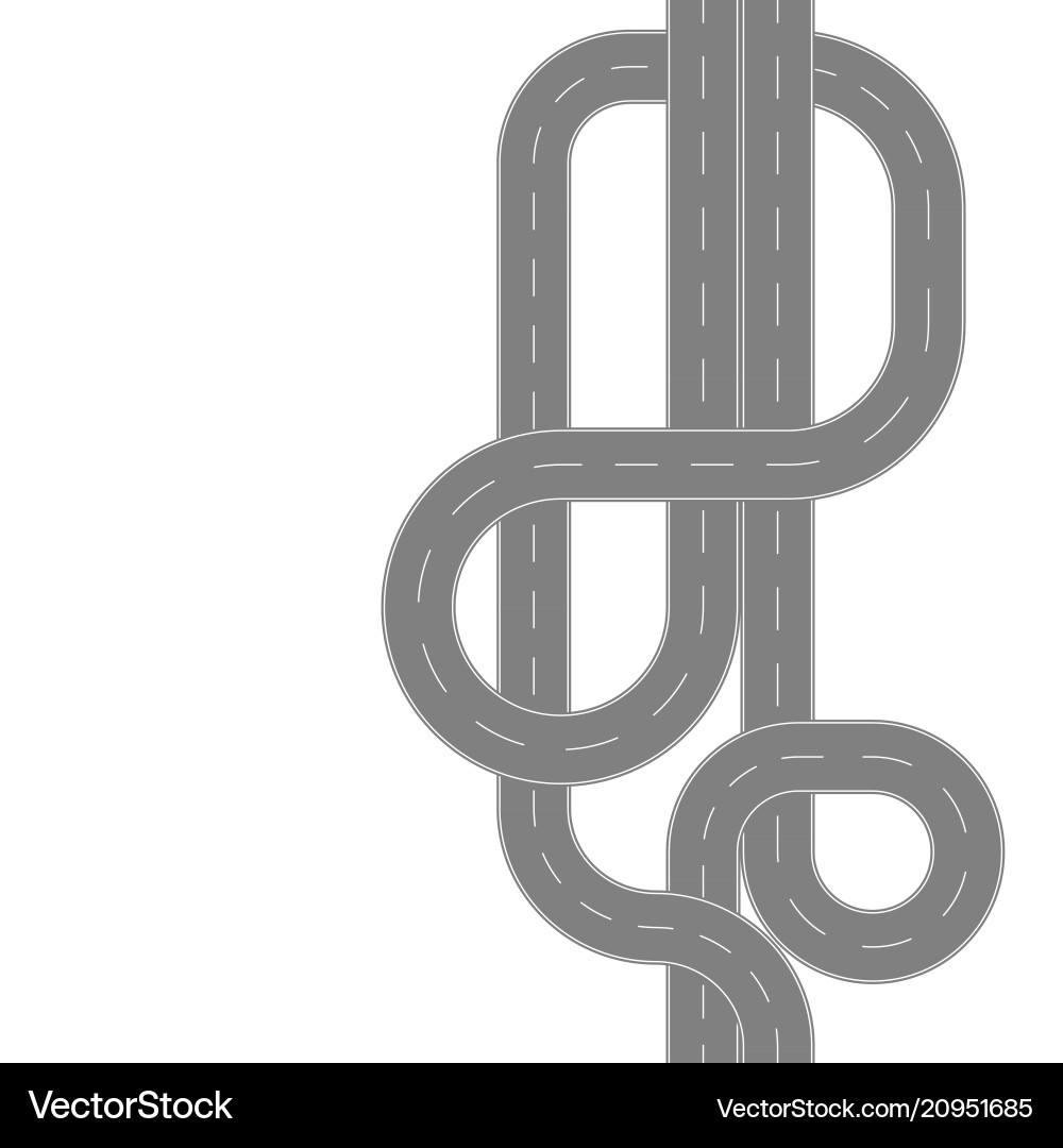 Seamless pattern top view of roads Royalty Free Vector Image