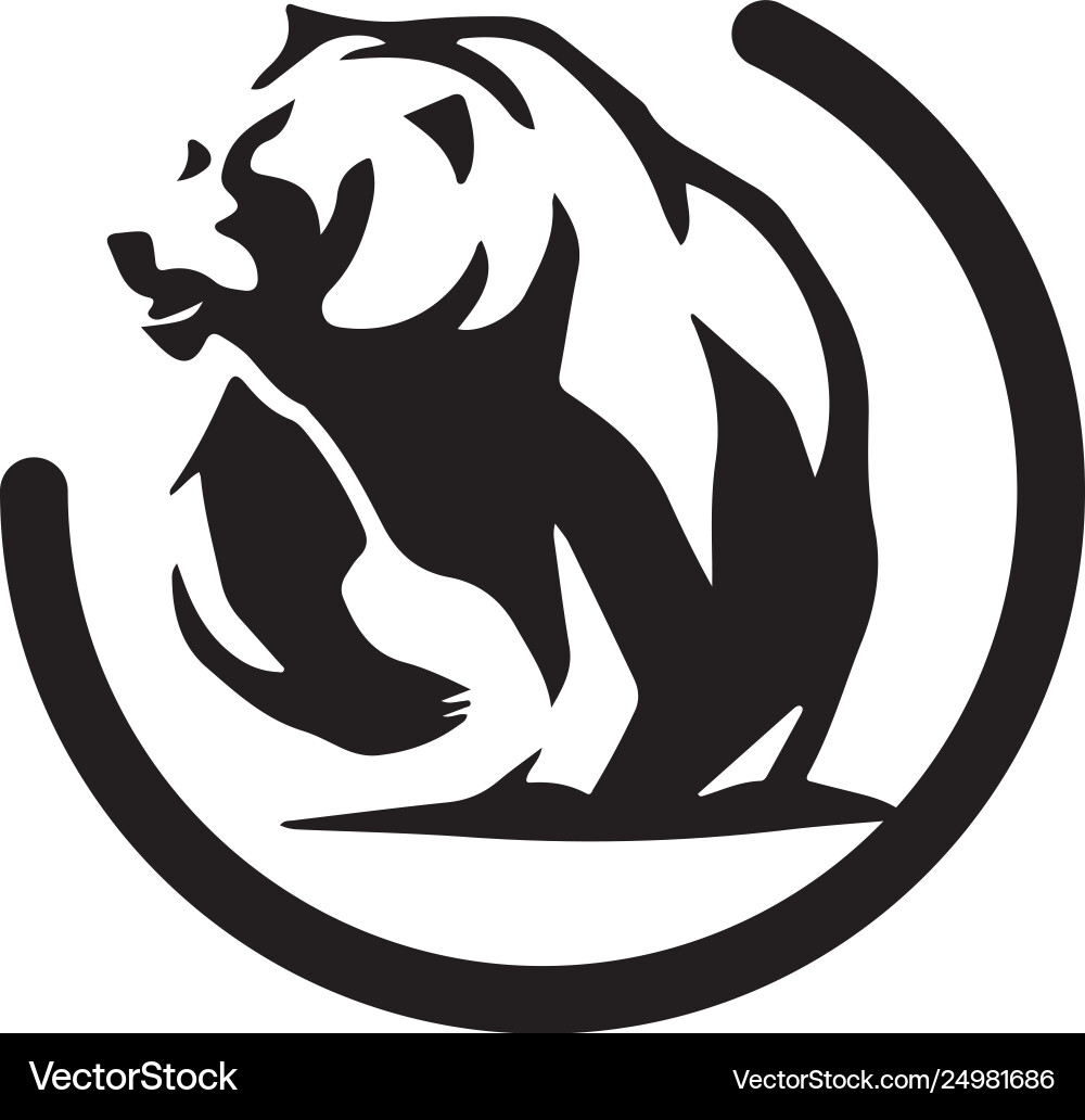 Bear logo - mascot template design elements Vector Image