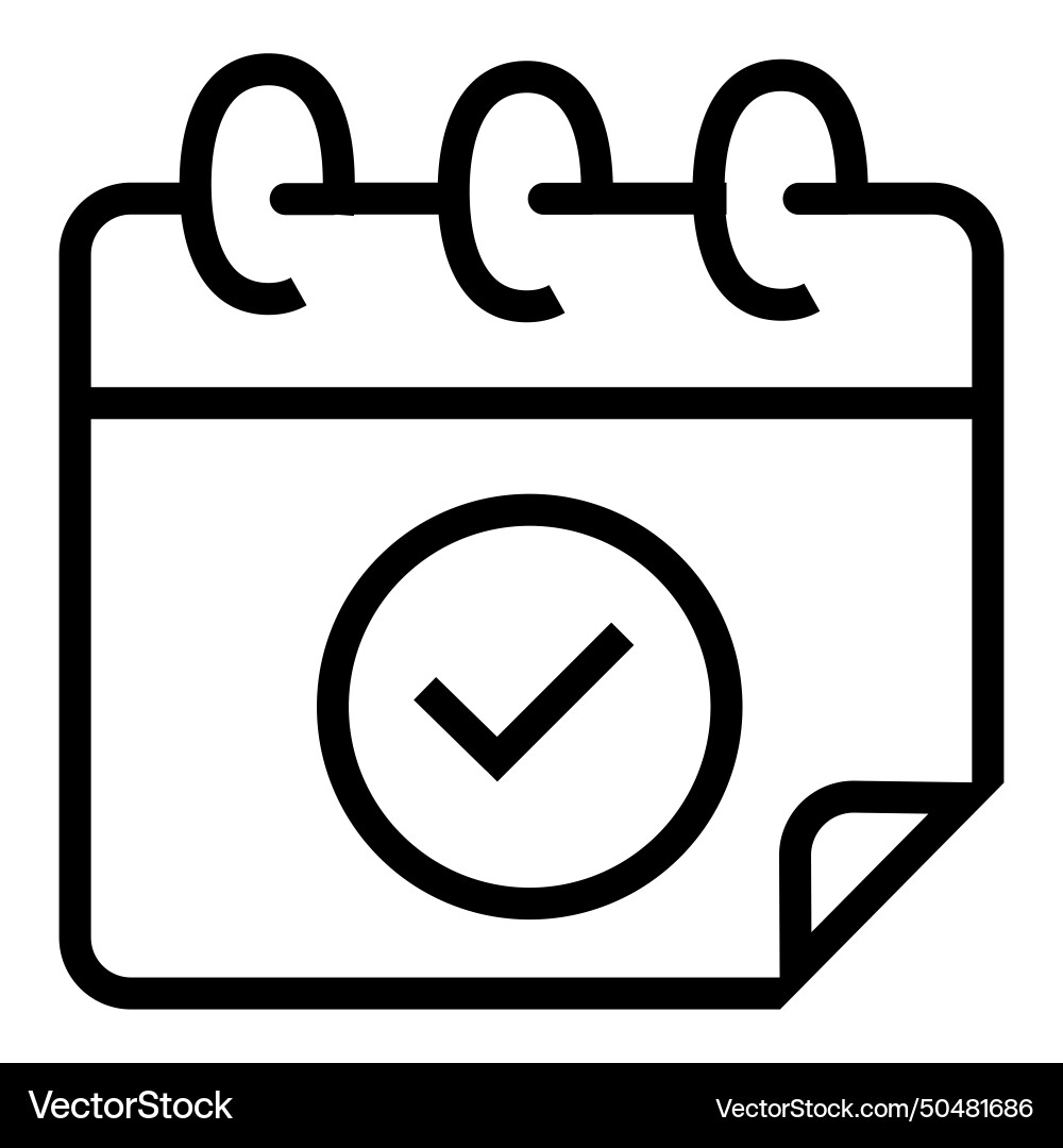 Calendar icon sign on transparent background Vector Image