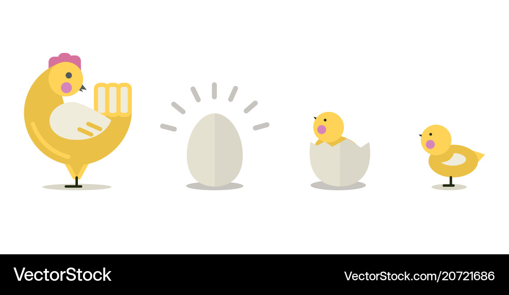 Chicken family Royalty Free Vector Image - VectorStock