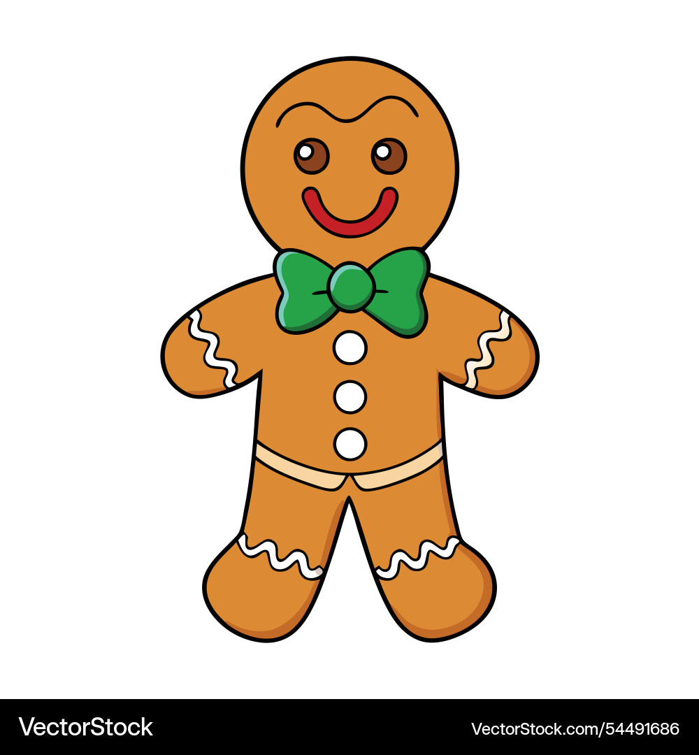 Christmas gingerbread of a element Royalty Free Vector Image