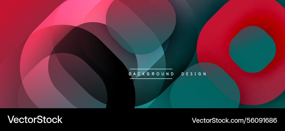 Circular abstract design with overlapping Vector Image