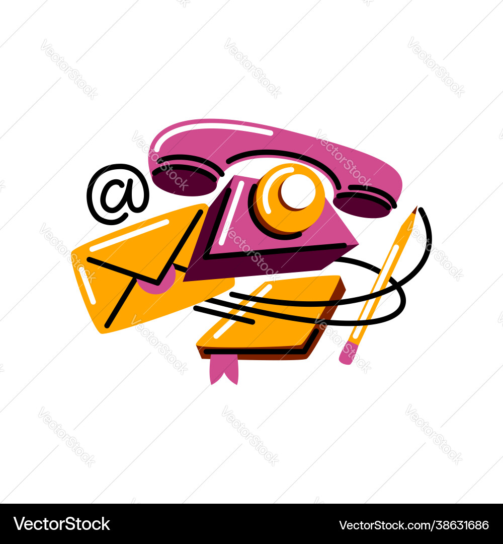 Contact us Royalty Free Vector Image - VectorStock