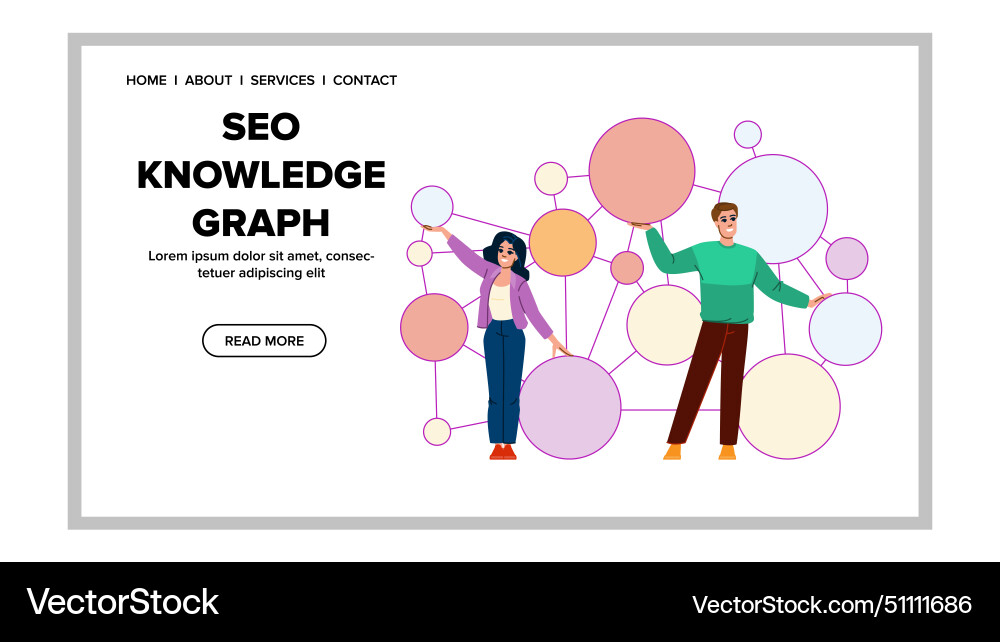 Google seo knowledge graph Royalty Free Vector Image