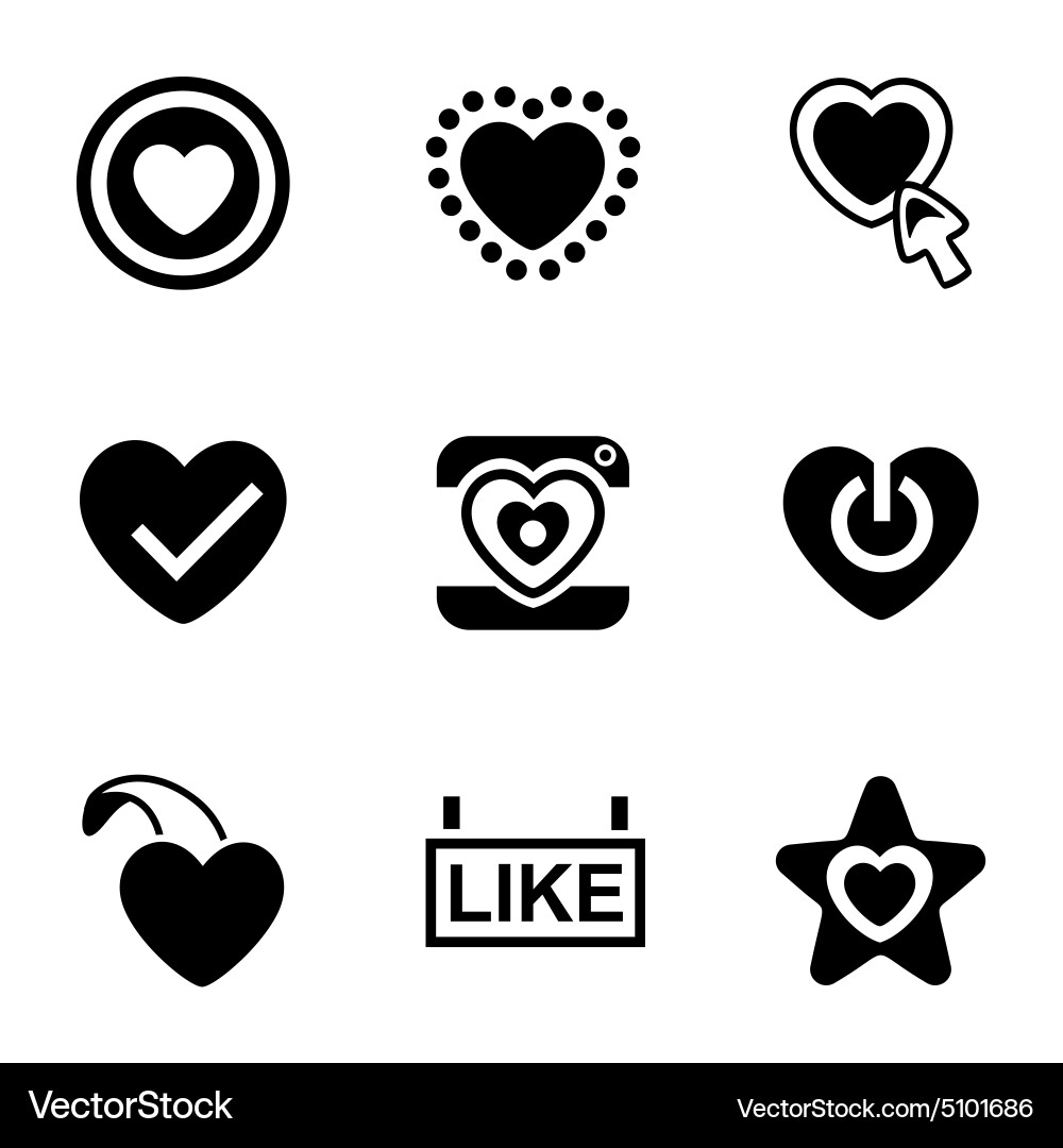 Like Icon Collection Royalty Free Vector Image