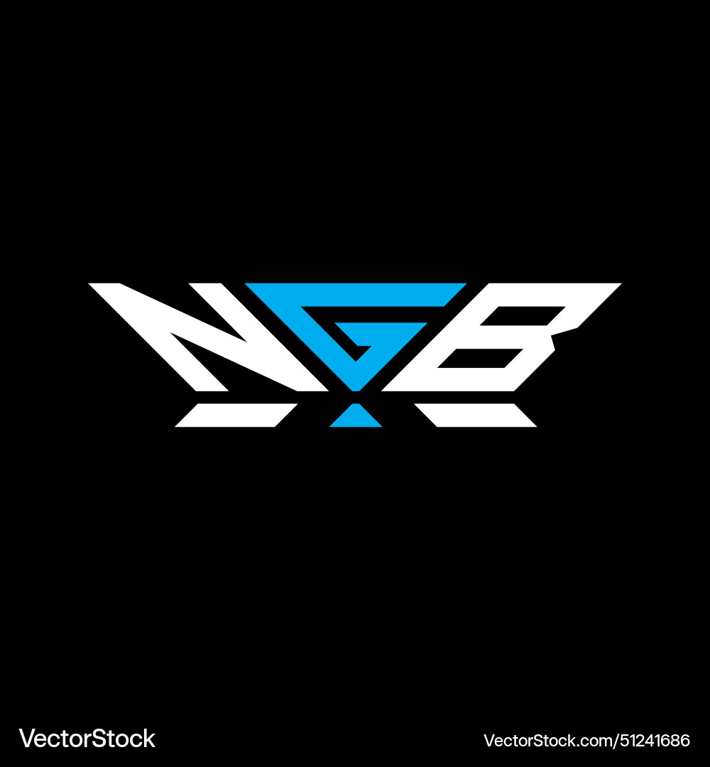 Ngb letter logo design simple and modern Vector Image