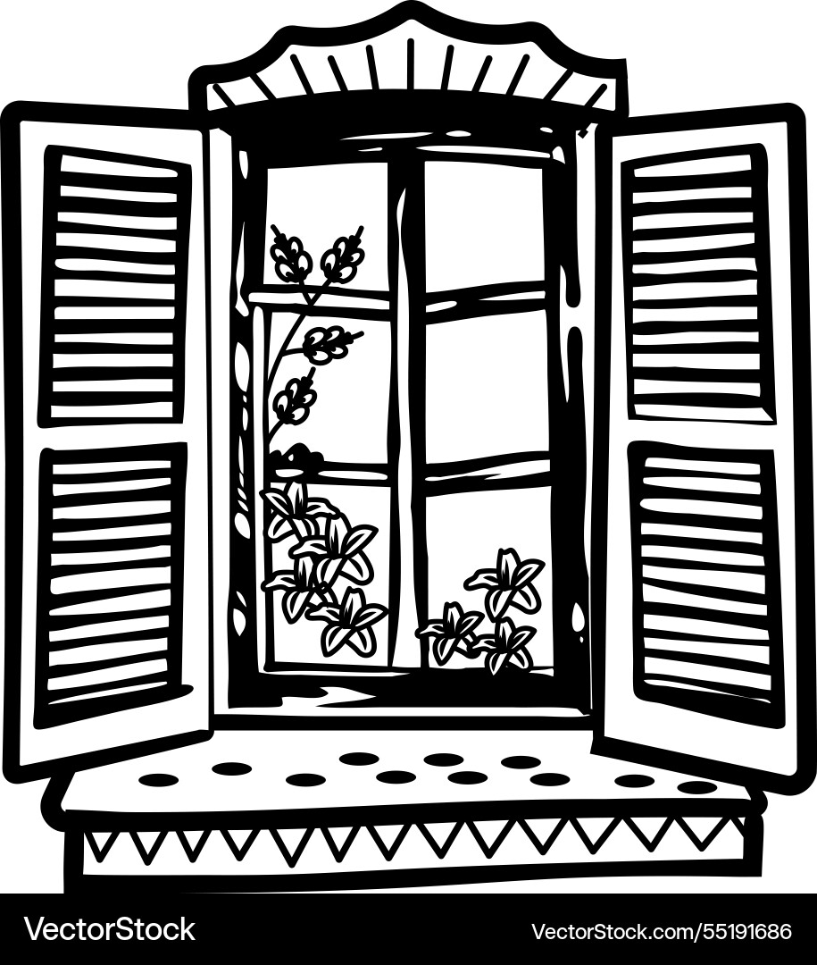 Open window Royalty Free Vector Image - VectorStock