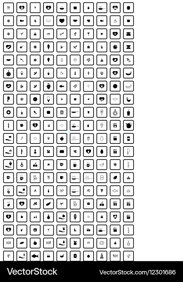 Set of 200 flat icons Royalty Free Vector Image