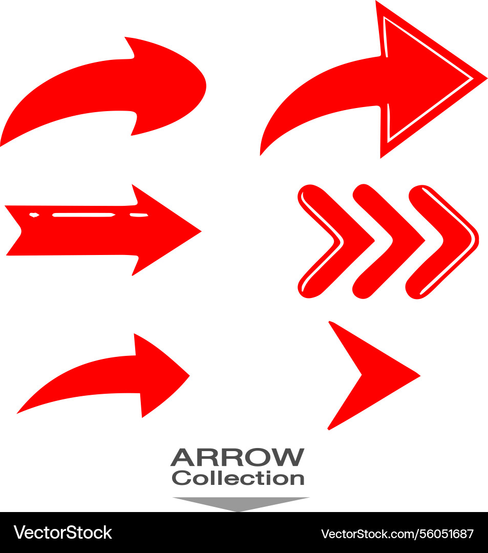 Arrow symbol arrow set Royalty Free Vector Image
