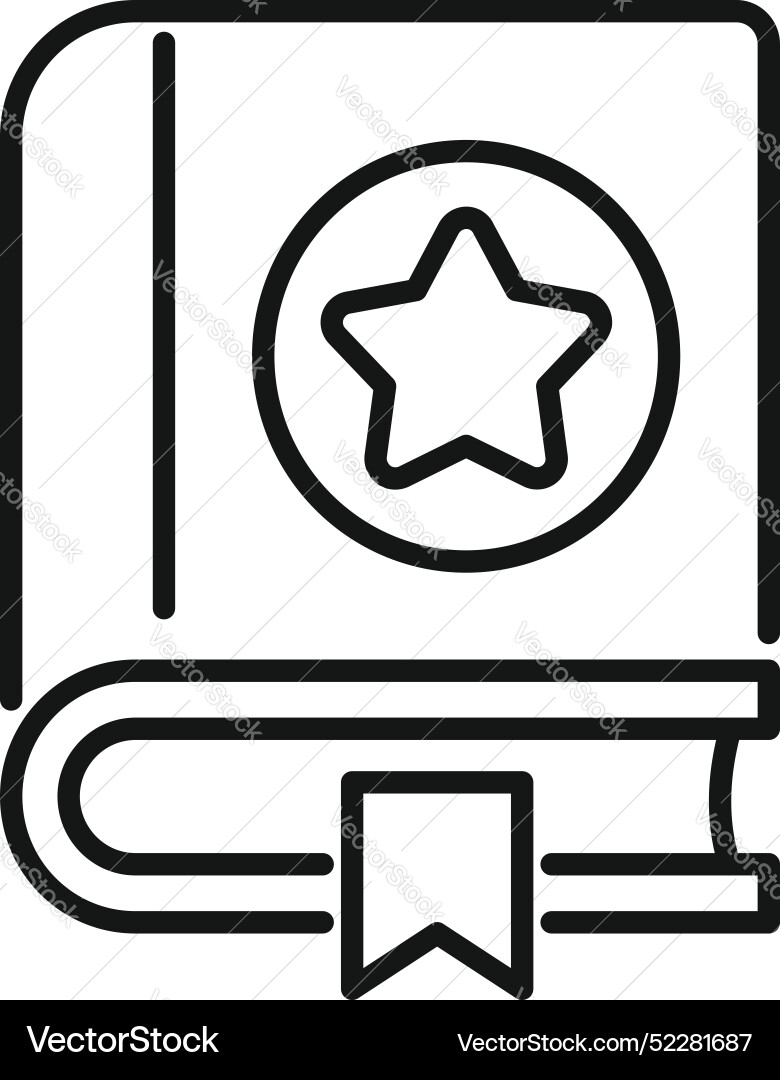 Bestseller book marked with bookmark featuring Vector Image