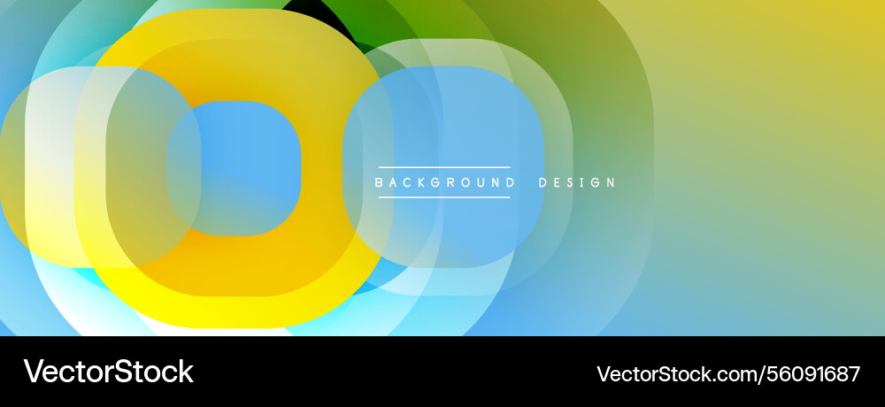 Circular abstract design with overlapping Vector Image