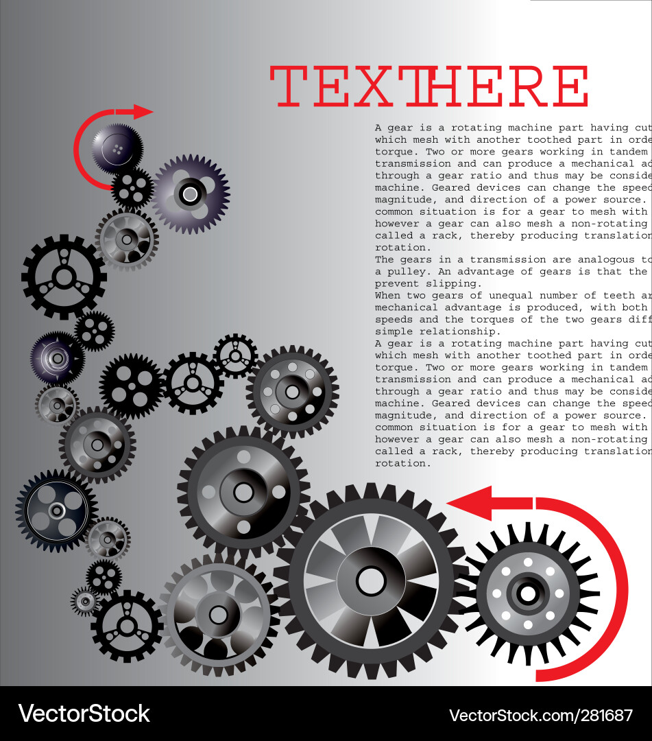 Complex Gears Background Royalty Free Vector Image