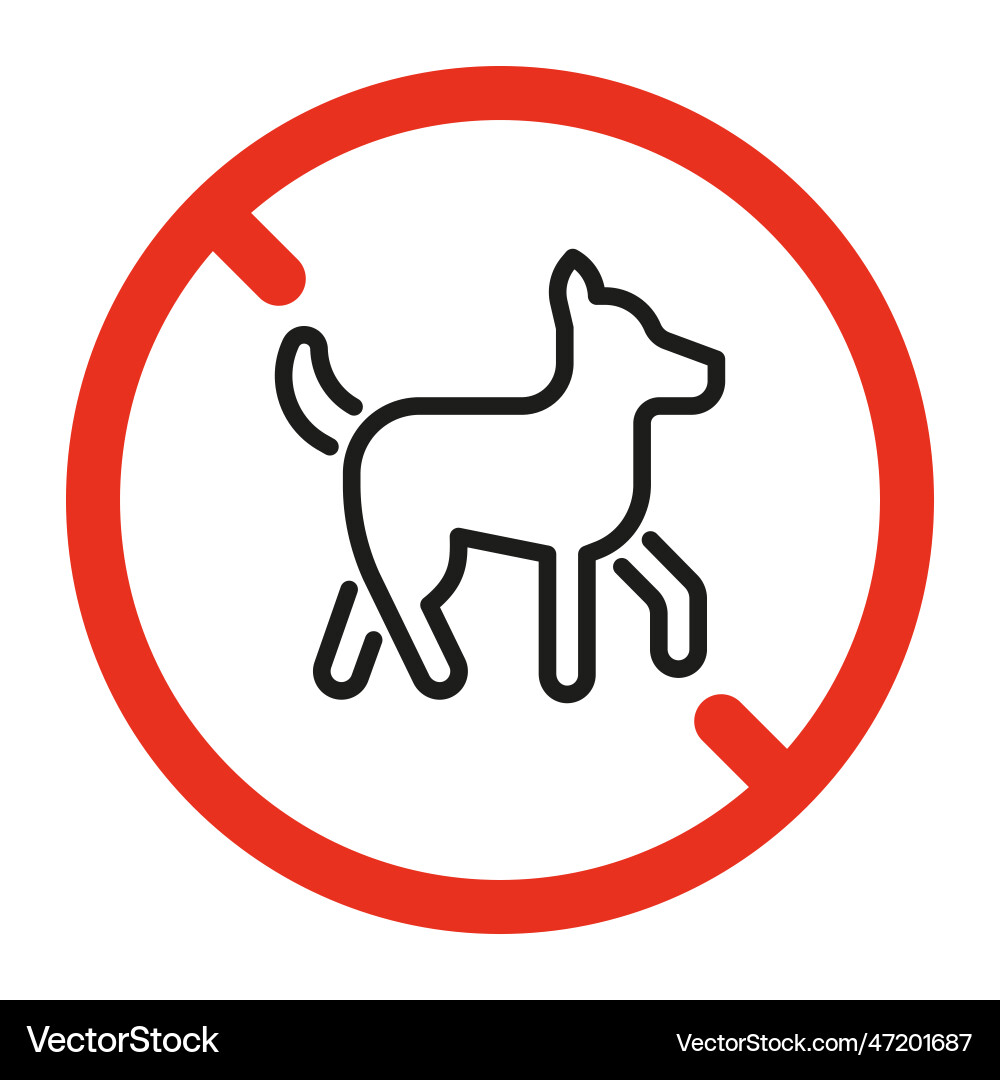 Dog Prohibited Sign - No Pets Royalty Free Vector Image