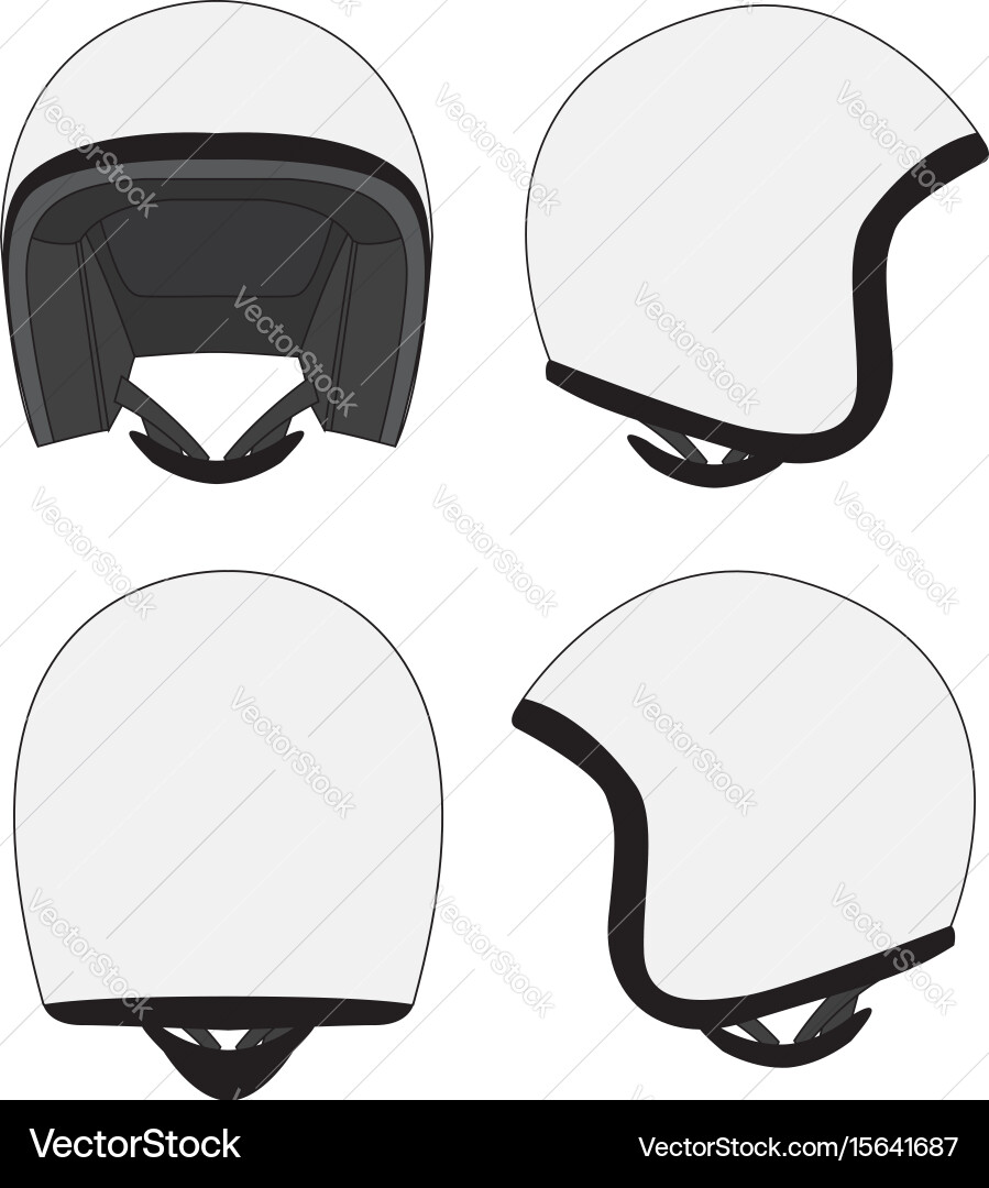 Motorcycle helmet template Royalty Free Vector Image