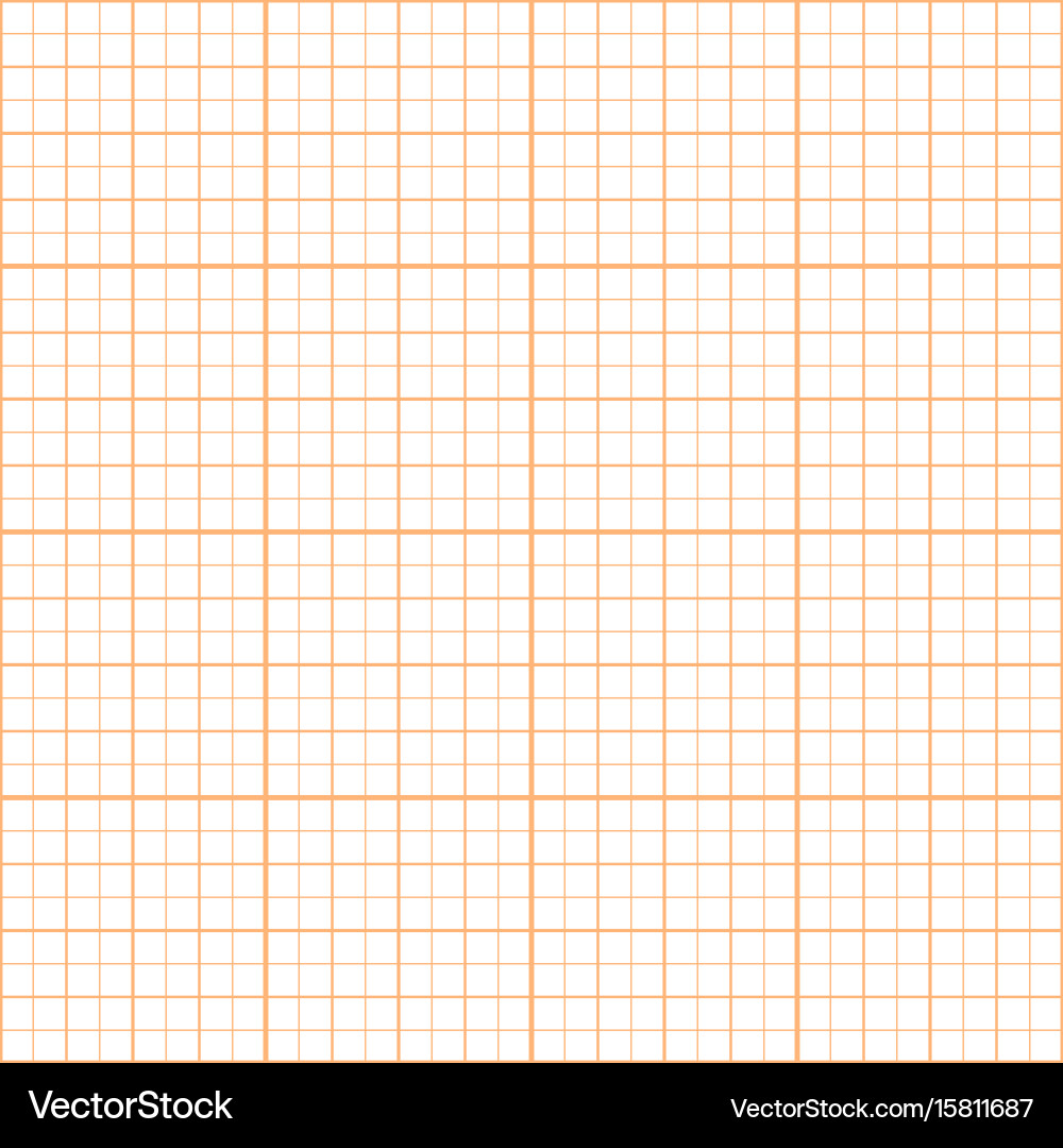 Orange inch graph paper seamless pattern Vector Image