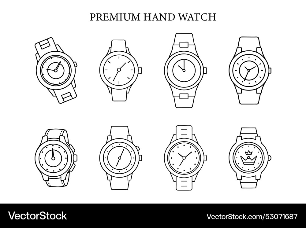 Royal premium hand watch icon Royalty Free Vector Image