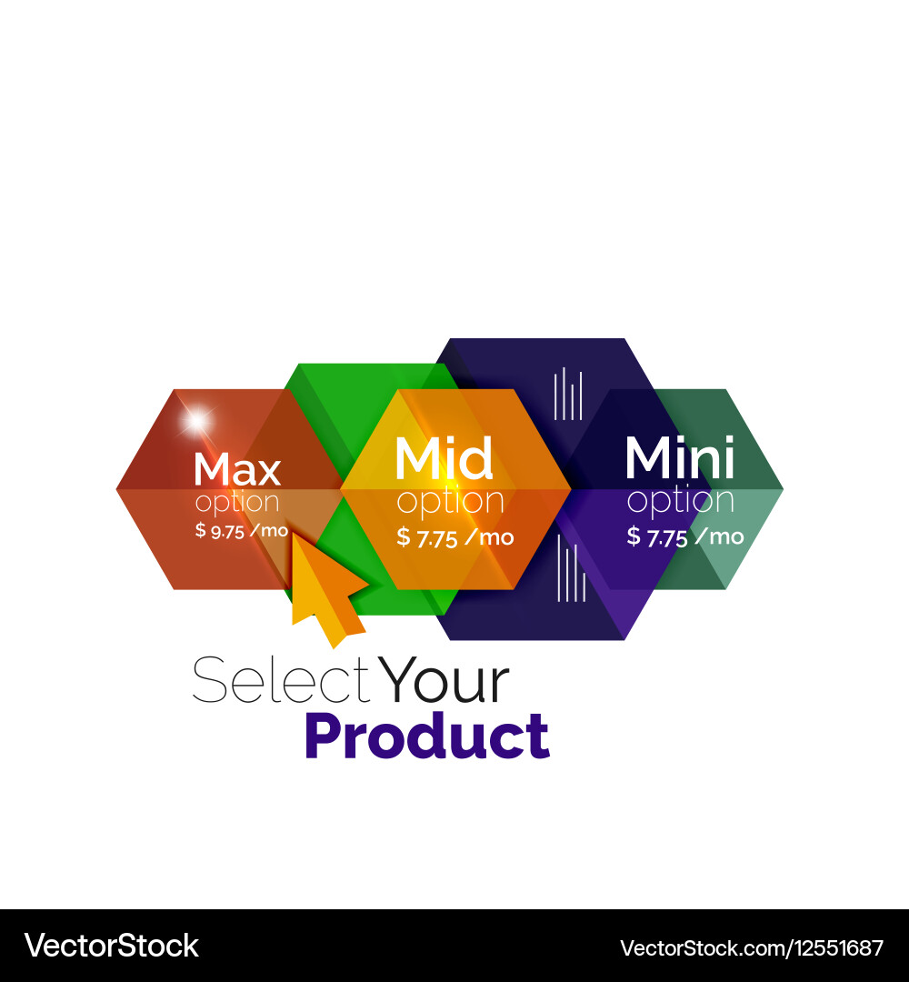 Select choice template Royalty Free Vector Image