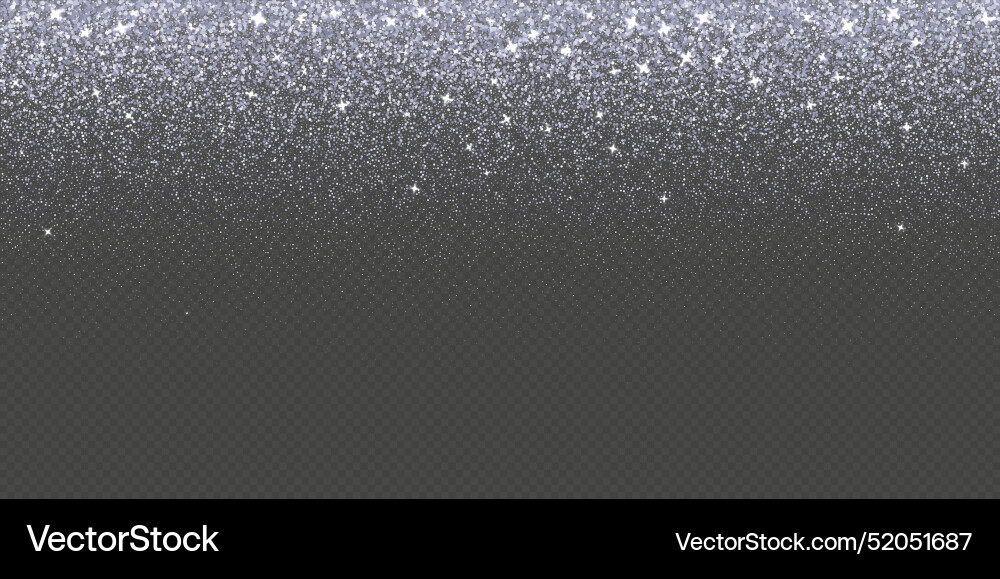 Silver falling glitter shiny confetti with Vector Image