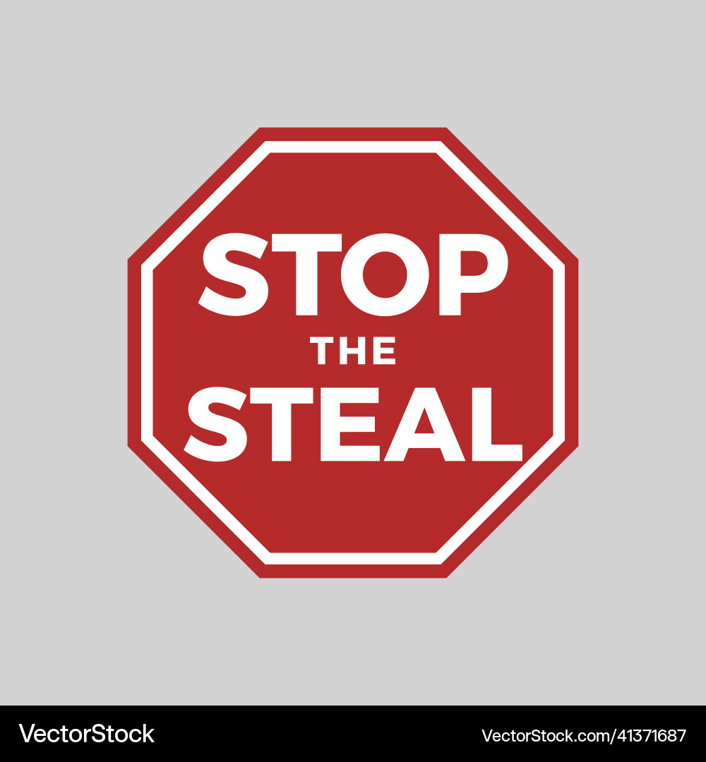 Stop steal icon protest symbol against cheating Vector Image