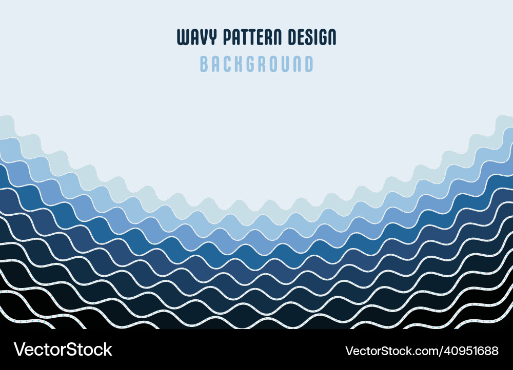 Abstract wavy pattern design artwork decorative Vector Image