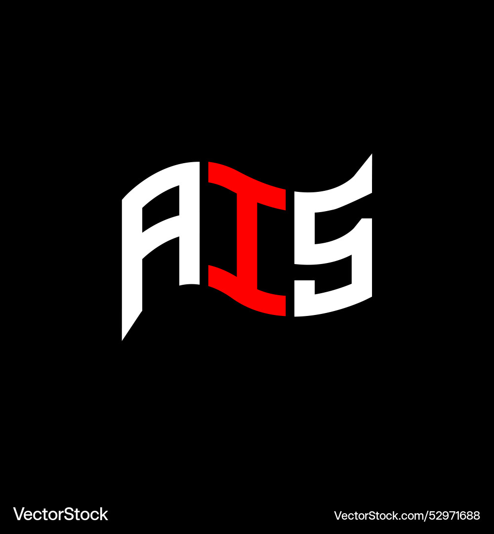 Ais logo design simple and modern Royalty Free Vector Image