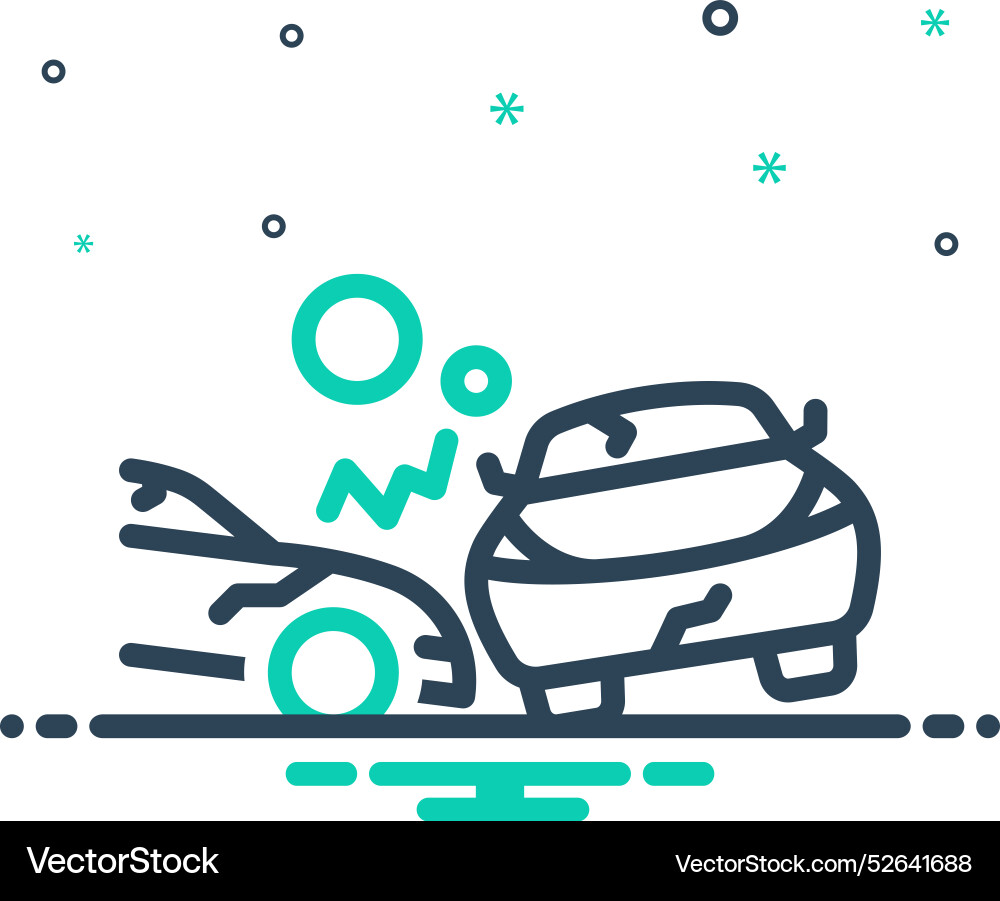 Car accident Royalty Free Vector Image - VectorStock