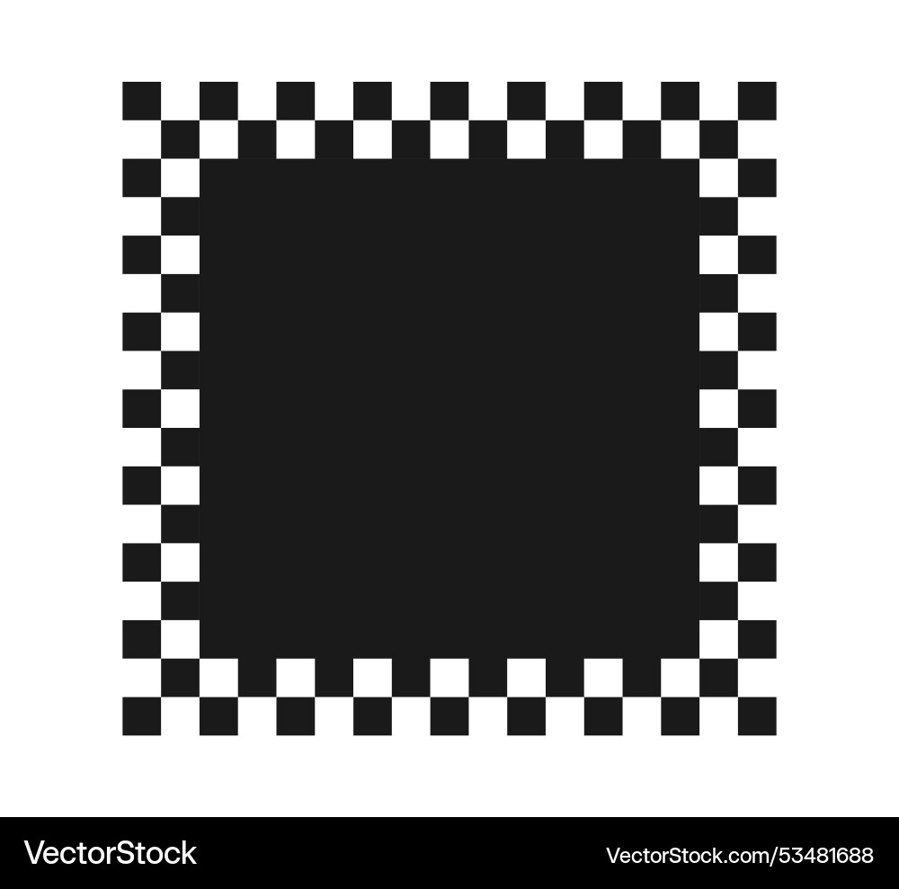 Checkered rectangle frame square race checker Vector Image