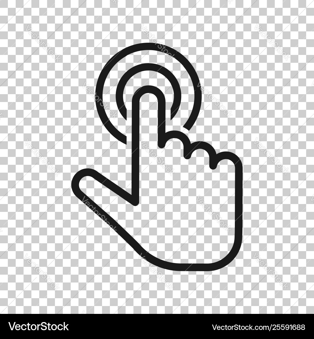 Click mouse icon in transparent style pointer Vector Image