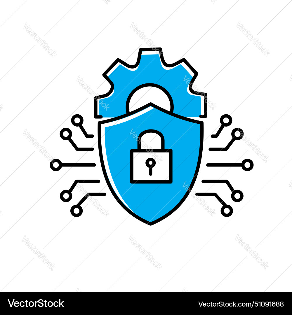Intrusion detection cyber threat icon Royalty Free Vector