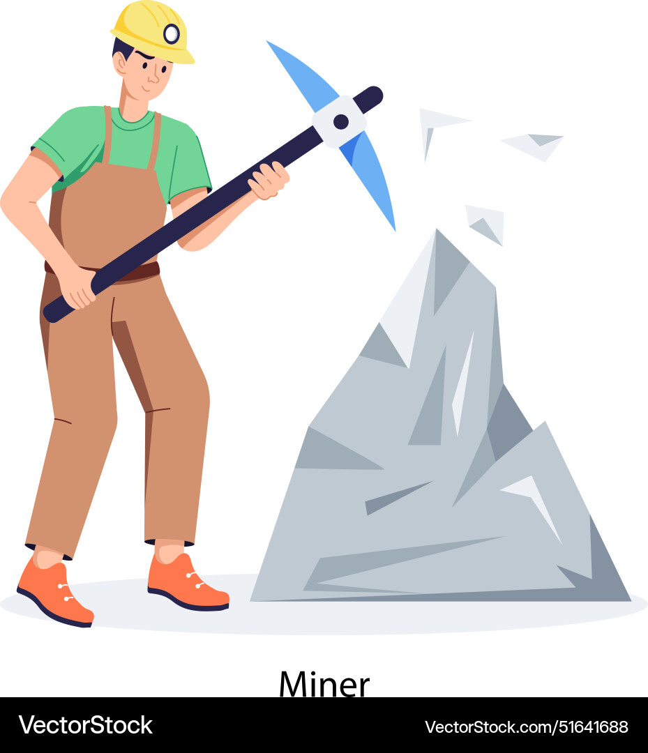 Miner Royalty Free Vector Image - VectorStock