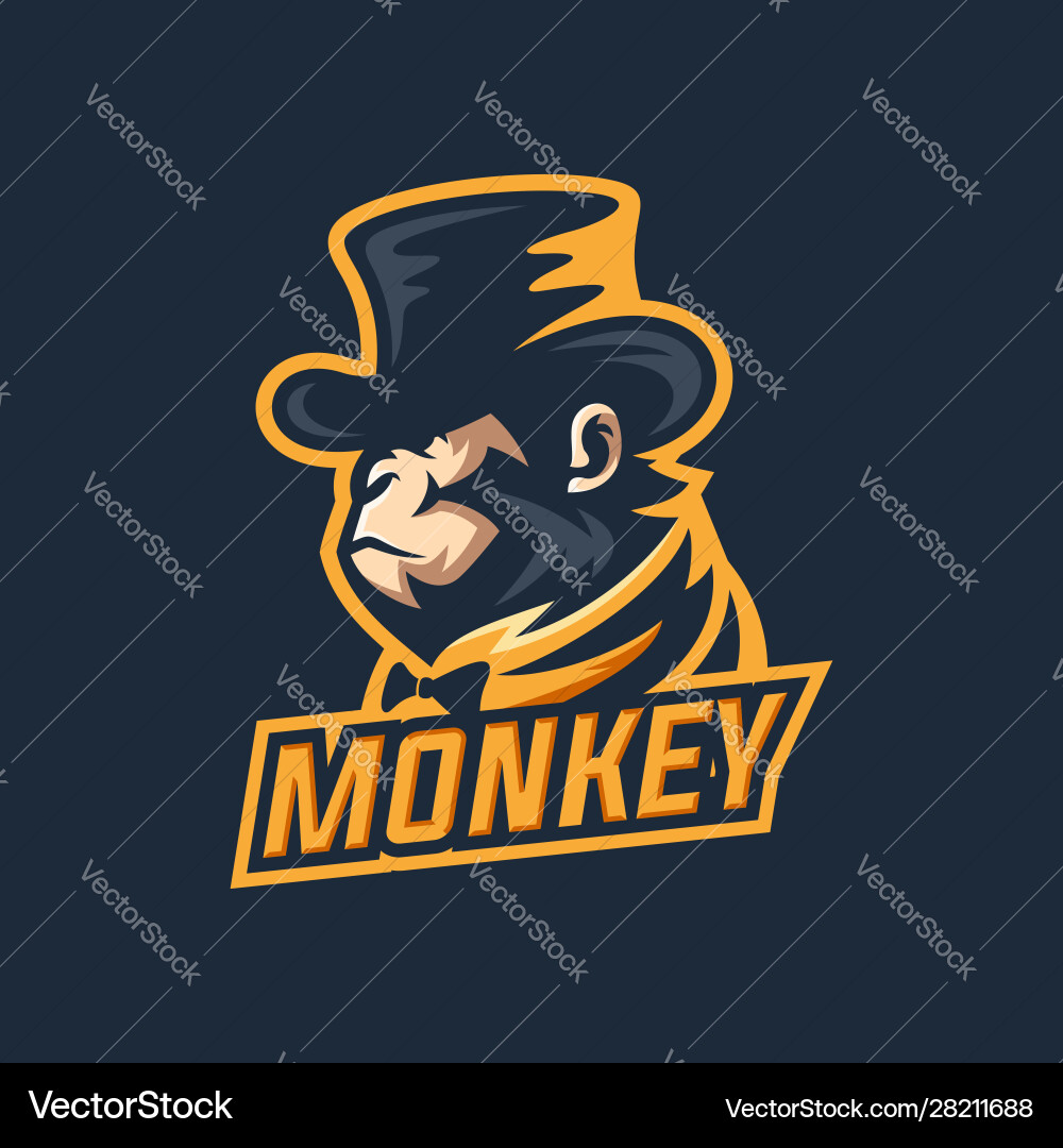 Monkey logo design Royalty Free Vector Image - VectorStock