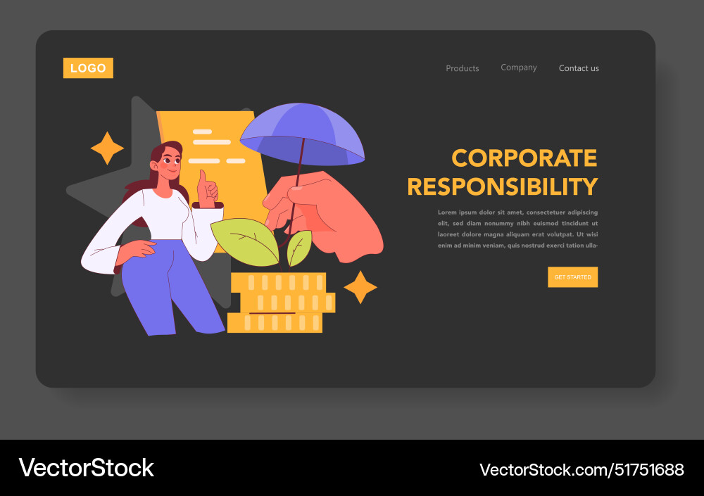Social responsibility flat Royalty Free Vector Image