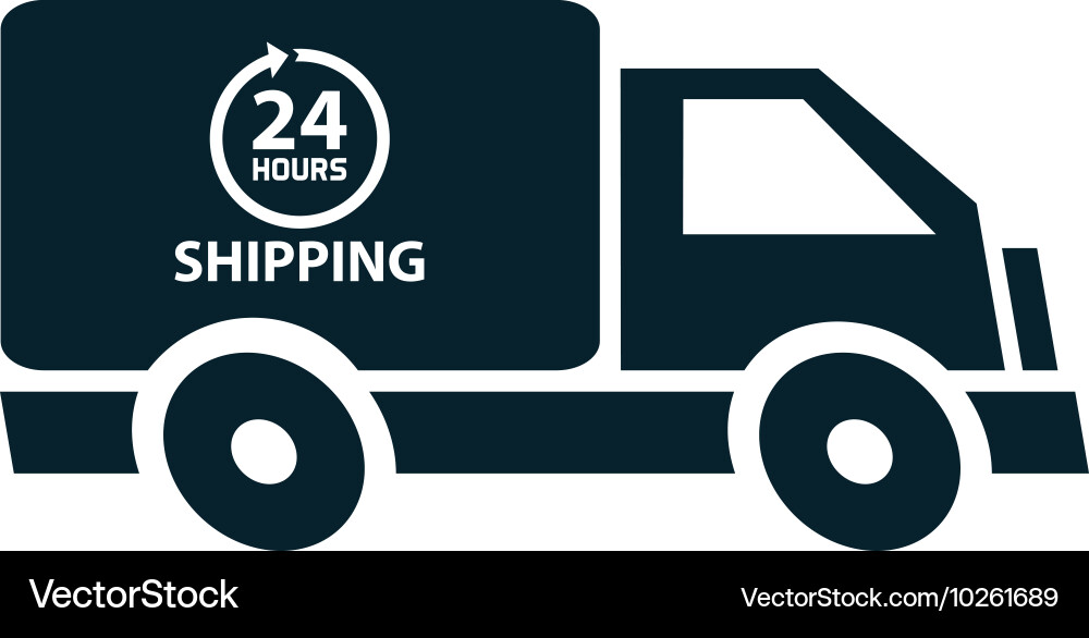 24 hours shipping Royalty Free Vector Image - VectorStock