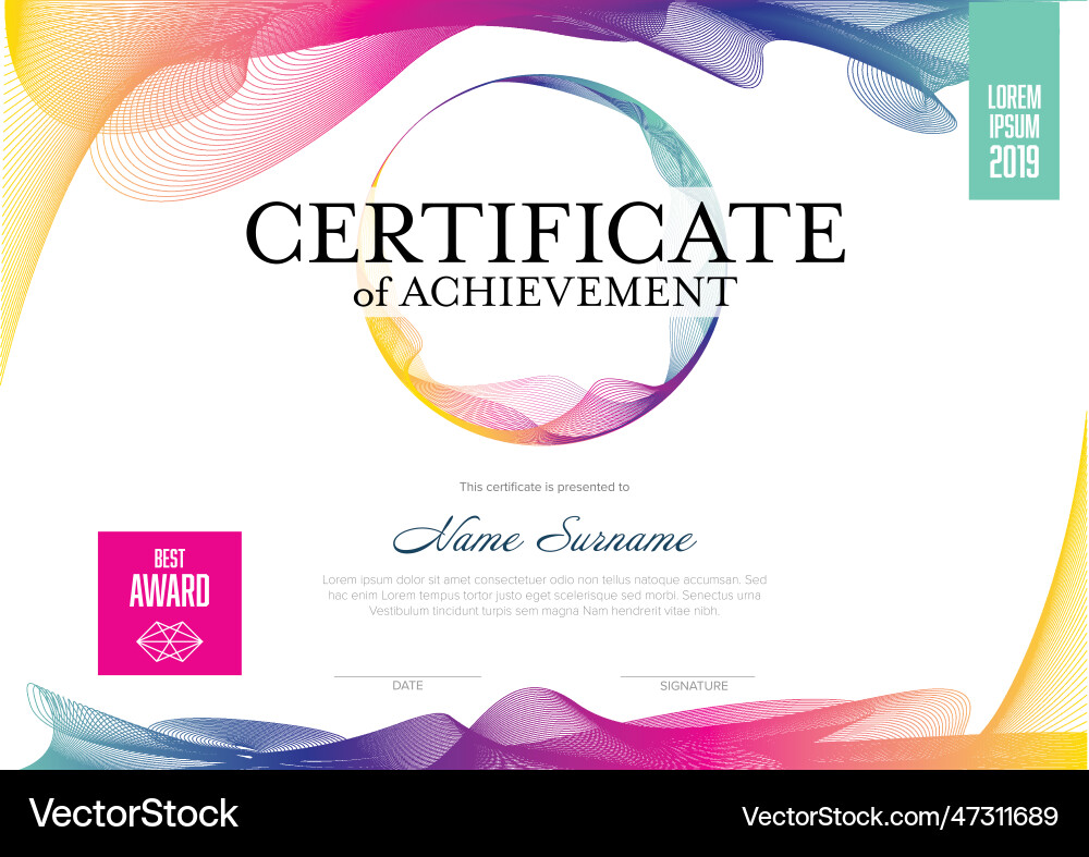 Colorful Certificate Template - Modern & Fresh